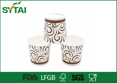 China 10 / 16 Oz Orange Printing insulated paper coffee cups Simple Design Impermeability for sale