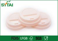 China Eco Friendly Paper Cup Lids , Plastic Coffee Cup Lid With Dome / Flat Shapes for sale