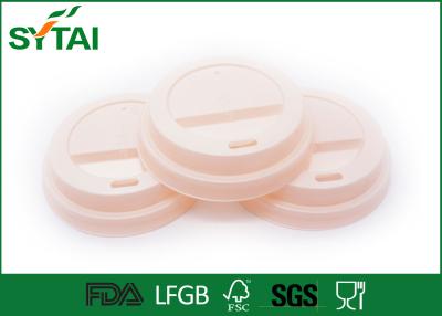 China Eco Friendly Paper Cup Lids , Plastic Coffee Cup Lid With Dome / Flat Shapes for sale