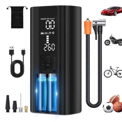 China Digital Car Tyre Inflator 12V Car Tyre Air Pump Build - In 6000mAh Rechargeable Battery for sale