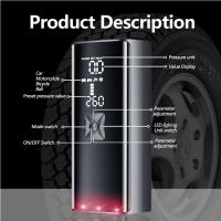 China Handheld Portable Air Compressor 6000mAh Rechargeable Tire Pump With Digital Display for sale