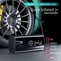 China 12V Portable Tire Inflator For Car 6000mAh Battery Rechargeable Digital Air Pump for sale