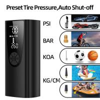 China Smart Digital Tire Pump With Auto Shut-Off 6000mAh Air Compressor Tyre Inflator for sale