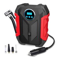 China Cig Lighter Powered Portable Smart Air Pump With Auto Shut Off LED Emergency Light for sale