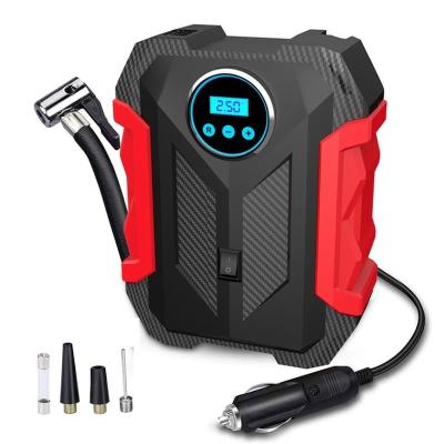 China Cig Lighter Powered Portable Smart Air Pump With Auto Shut Off LED Emergency Light for sale