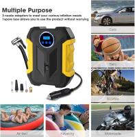 China Cig Lighter Powered Portable Smart Air Pump With Auto Shut Off LED Emergency Light for sale