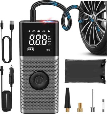 China 12V 150 PSI Portable Air Compressor For Car Tires 2X Faster Inflation LED Display for sale