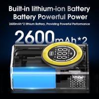China Wireless Tire Inflator Portable Air Compressor 5200mAh Rechargeable Tire Inflator for sale