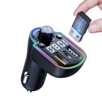 China Smart Car Bluetooth FM Transmitter 12W With Hands Free Calling Fast Charging for sale