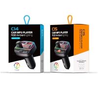 China Smart Car FM Transmitter 18W Fast Charging Wireless Hands Free Bluetooth FM Transmitter for sale