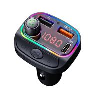 China Smart Car FM Transmitter 18W Fast Charging Wireless Hands Free Bluetooth FM Transmitter for sale