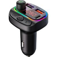 China 18W Bluetooth Music FM Transmitter For Car Wireless Fast Charging for sale