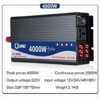 China DC 12V 24V To AC 110V 220V Car Power Converter 4000W Pure Sine Wave Inverter for sale