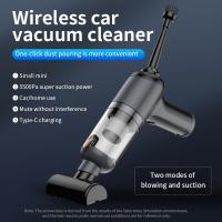 China Portable Wireless Auto Vacuum Cleaner 5500Pa Strong Suction Handheld Type C Charging for sale