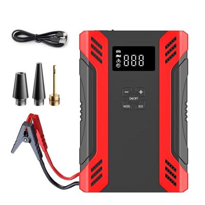China Portable Jump Starter with Air Compressor and Emergency Power Bank Digital Tire Inflator for sale