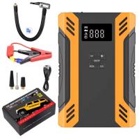 China Mini 12V Car Battery Booster Jump Starter With Air Compressor LED Emergency Light for sale