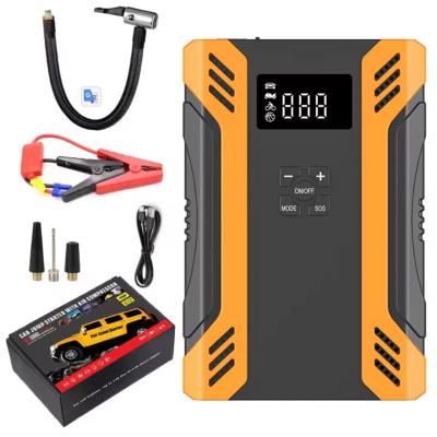 China Mini 12V Car Battery Booster Jump Starter With Air Compressor LED Emergency Light for sale