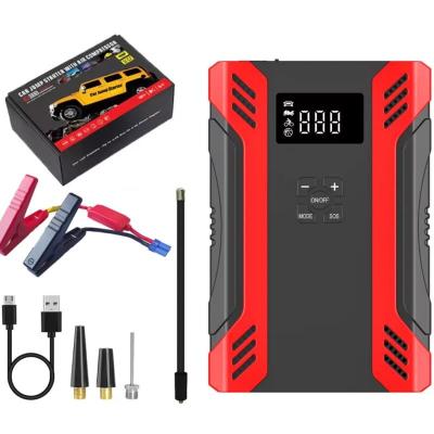 China Portable Car Jump Start Battery Charger Booster Starter With Power Bank LED Light for sale