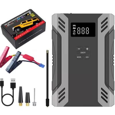 China Powerful 2000A Portable Jump Starter With Air Compressor Car Battery Booster Power Bank for sale