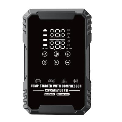 China 4 in 1 Car Jump Starter with Air Compressor Portable Tire Inflator Power Bank for sale
