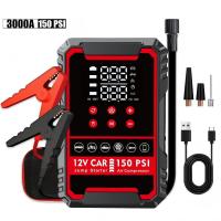 China Portable 3000A Auto Emergency Jump Starter With Air Compressor 150PSI for sale