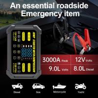 China 3000A Smart Car Emergency Jump Starter With Power Bank Air Compressor for sale