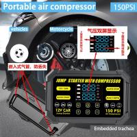 China 3000A Smart Car Emergency Jump Starter With Power Bank Air Compressor for sale