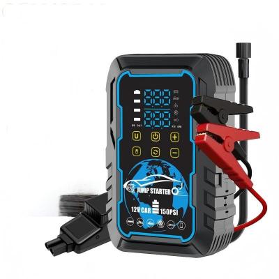 China 12V Car Portable Jump Starter Multi Function With Air Compressor Emergency Power Bank for sale