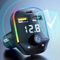 China Car Bluetooth FM Transmitter Bluetooth 5.0 Fast Charger for sale