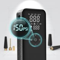 China 150PSI Cordless Tire Inflator 4000mAh Rechargeable Air Compressor Digital Gauge Fast Inflation for sale