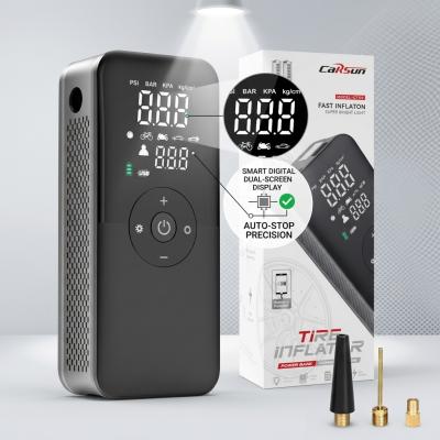 China 150PSI Cordless Tire Inflator 4000mAh Rechargeable Air Compressor Digital Gauge Fast Inflation for sale