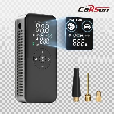 China Portable Tire Inflator 150PSI Fast Inflation Auto Shutoff Air Pump with LED Light Handheld Rechargeable for sale
