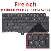 China New Laptop A2442 A2485 Multi-Language Keyboard for MacBook Pro M1 Retina 14
