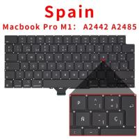 China New Laptop A2442 A2485 Multi-Language Keyboard for MacBook Pro M1 Retina 14