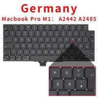 China New Laptop A2442 A2485 Multi-Language Keyboard for MacBook Pro M1 Retina 14