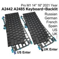 China New Laptop A2442 A2485 Multi-Language Keyboard for MacBook Pro M1 Retina 14
