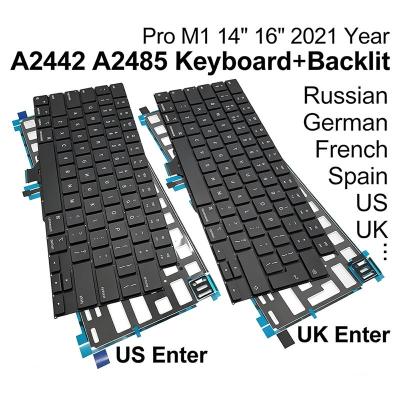 China New Laptop A2442 A2485 Multi-Language Keyboard for MacBook Pro M1 Retina 14