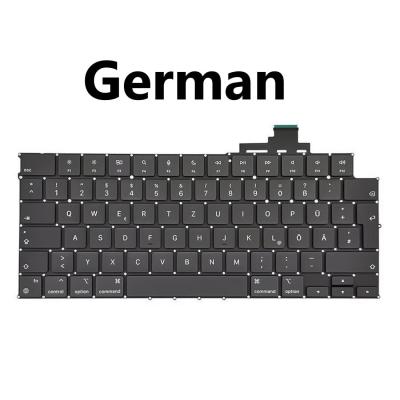China Brand New Replacement Keyboard for MacBook Air M2 13.6 Retina A2681 with Multiple Language Layouts US UK English Danish Swedish Arabic Hungarian Czech etc for sale