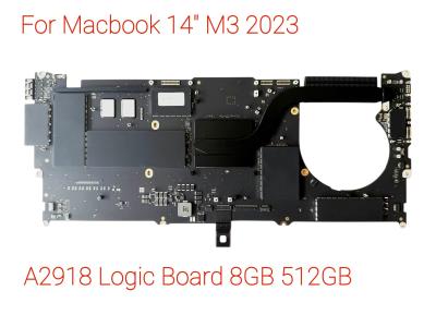 China 2023 MacBook Pro 14 M3 A2918 Logic Board with 8GB RAM 512GB SSD and Touch ID Original New Motherboard for sale