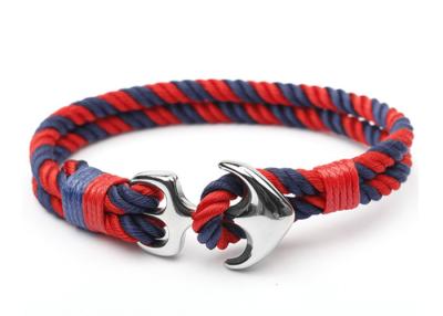 China Jewelry Wholesale Steel Anchor Hook Sailor Rope Custom Jewelry Nautical Bracelet for sale