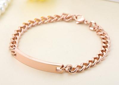 China Valentines Day Gift His And Hers Stainless Steel Chain Bracelets Couple Bracelet Lovers for sale
