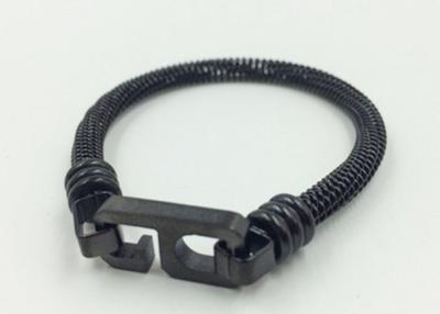 China Young Men's Number Six Shaped Stainless Steel Metal With Elastic Ring Bracelet for sale