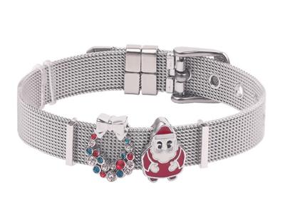 China Handmade Charm Stainless Steel Zinc Bangle Bracelets 21.5cm Chain Length for sale