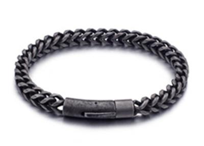 China Personality Retro H Hop Trend Jewelry Accessories Wholesale Titanium Steel Chain Men's Stainless Steel Bracelet for sale