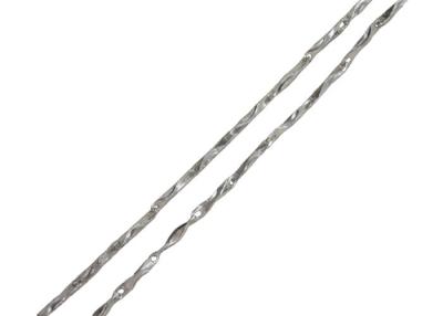 China Twisted Mens Sterling Silver Chains With Lobster Claw Clasp and Small Pillar Ring Links for sale