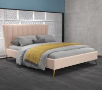 China Double Size Upholstered Bed Frame Fabric High Grade With USB Headboard for sale