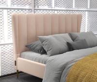 China Double Size Upholstered Bed Frame Fabric High Grade With USB Headboard for sale