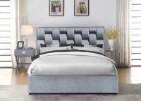 China Fabric Twin Size Linen Upholstered Bedframe With Gas Lift for sale
