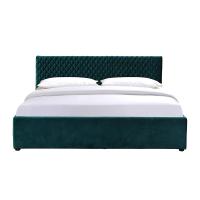 China Green Fabric Comfortable Upholstery Storage Bed Double Size For Bedroom for sale