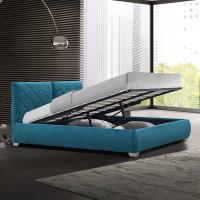 China Optional Color Fabric-Crushed velvet Gas Lift Storage Full size Bed comfortable for sleep CE for sale